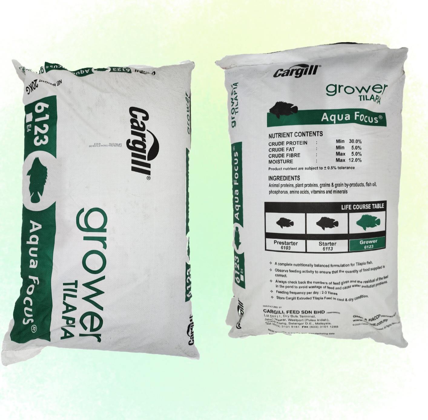 [REPACK 500G/1KG/3KG] Cargill Grower 6123 Pellet Ikan 4mm - 5mm Premium ...