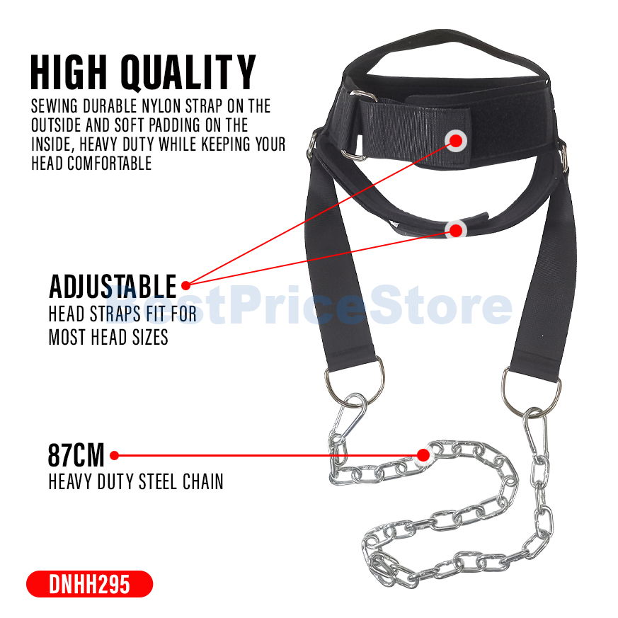 BPS Head Neck Training Head Harness Body Strengh Exercise Adjustable ...