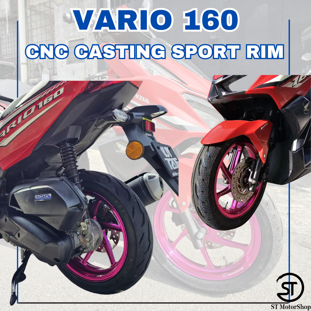 RAPIDO Vario 160 Sport Rim 628 Front 250*14 Rear 350*14 Depan Belakang ...