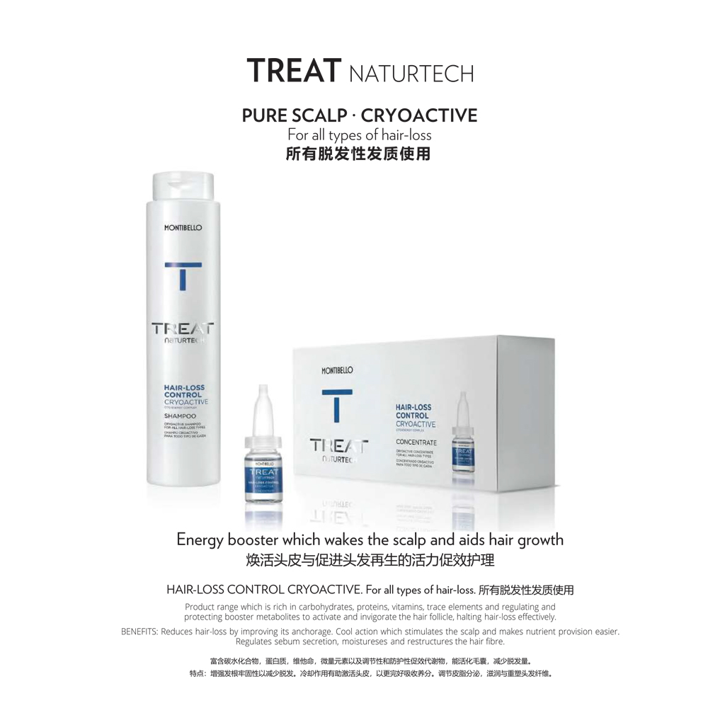 Montibello Hair Loss Cryo Active Concentrate 30 X 7ml For Hair loss ...