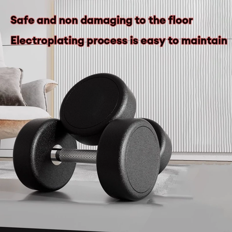 Dumbbell 2.5kg 5kg 7.5kg 10kg 12.5kg 17.5kg Rubber Coat Round Weight Lifting Training Workout ...