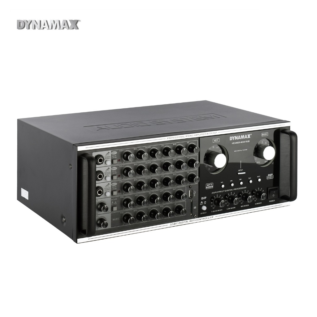 DYNAMAX MX618UB 200W Mixing Karaoke Amplifier with DSP, Bluetooth, USB ...