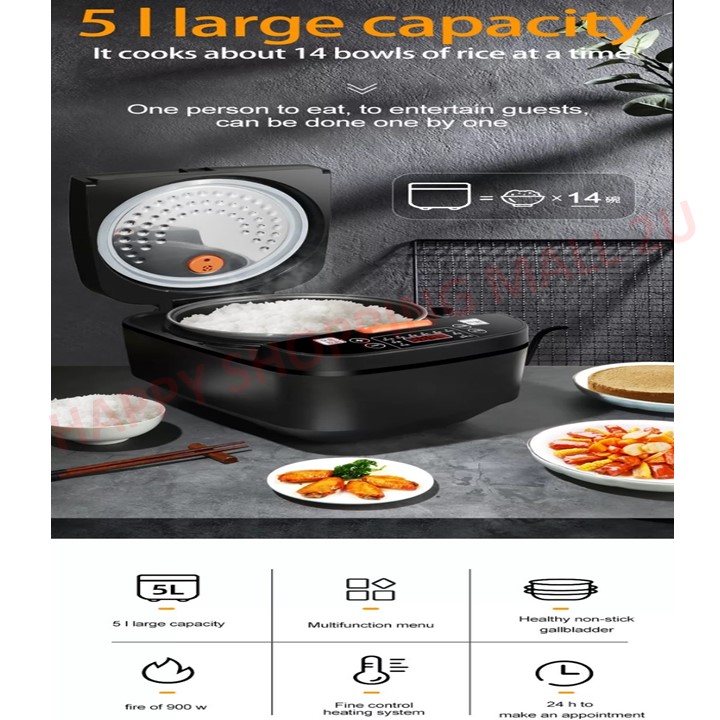 Silver Crest 5L Electric Rice Cooker Multifunction Non Stick Rice ...