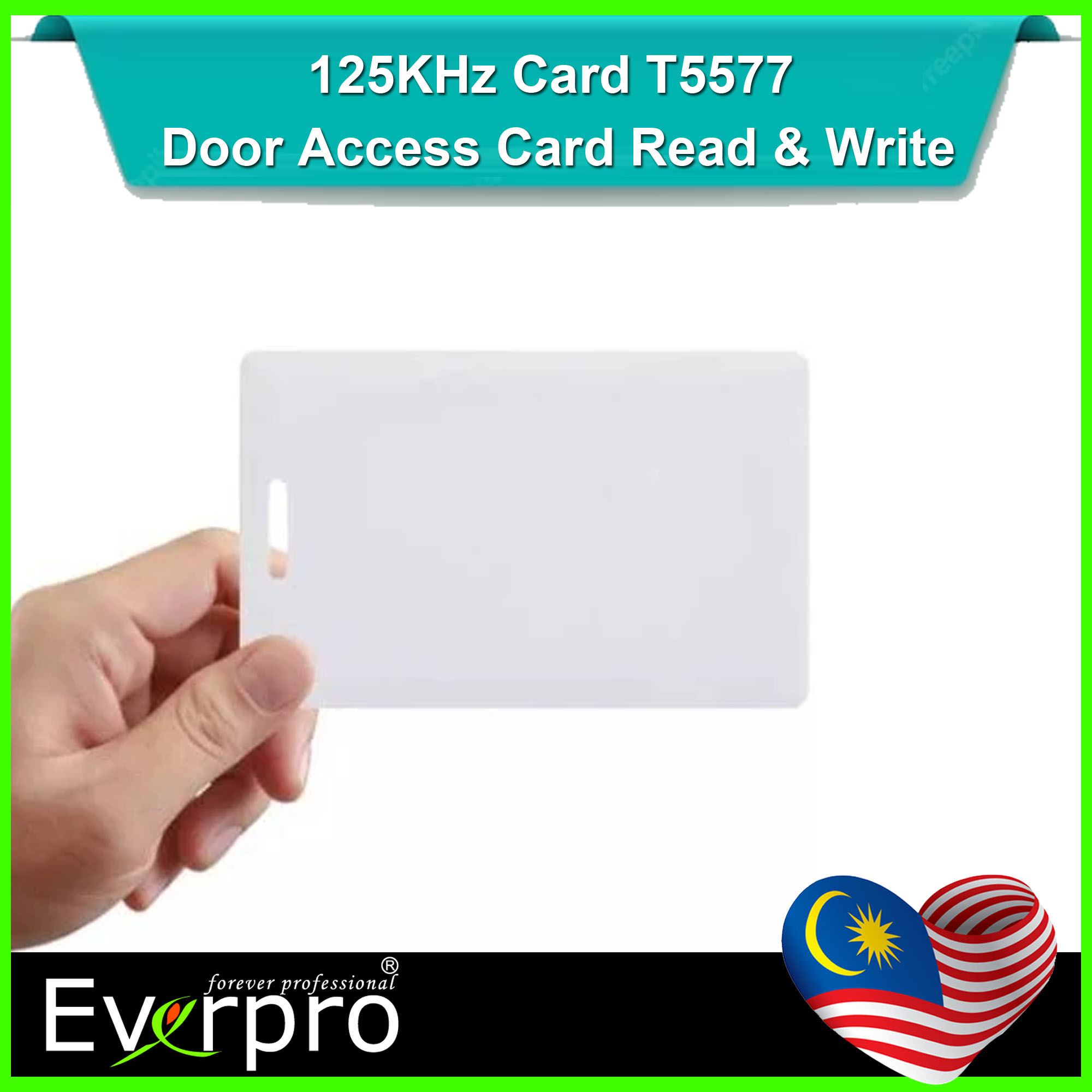 125Khz RFID T5577 Thick ID Card Rewritable Door Access control system ...