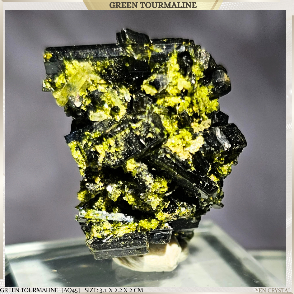 GREEN TOURMALINE VERDELITE IN MATRIX *HIGH QUALITY*[AQ45] ZAMBIA ...