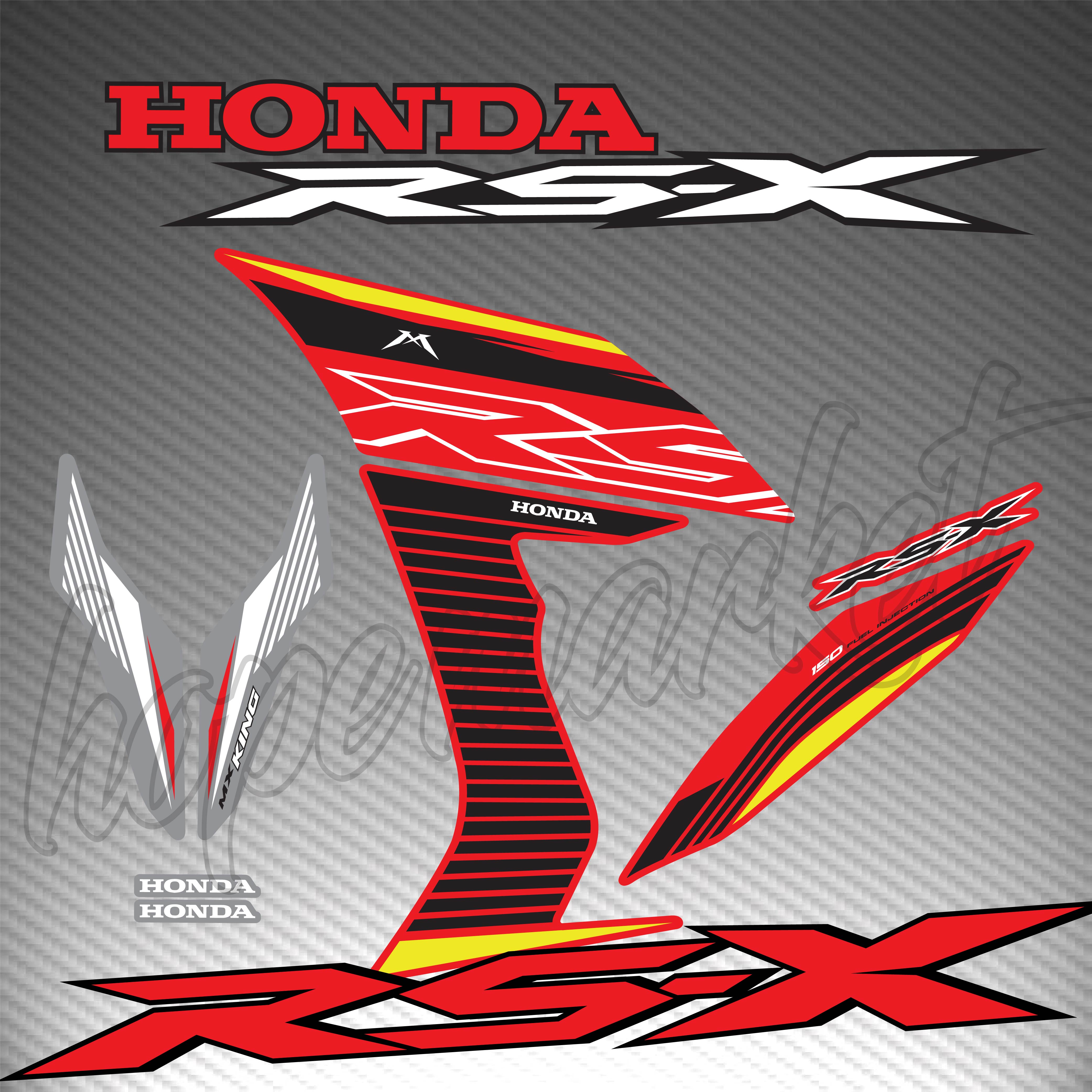 STRIPE MOTOR HONDA RSX 150 V1 MX KING (50) CUSTOM BODY STICKER ( READY ...