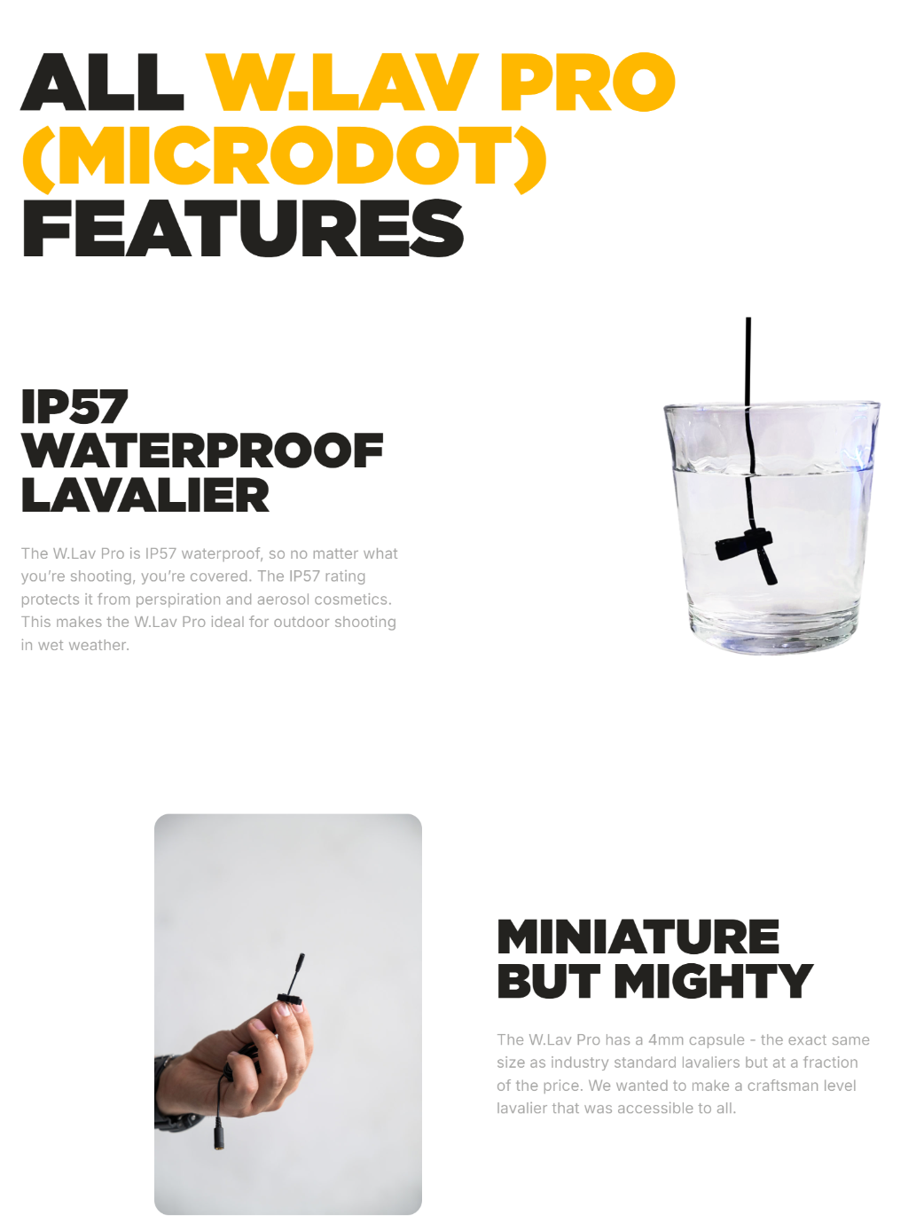 Deity Microphones W.Lav Pro Omni Lavalier Microphone (Microdot ...