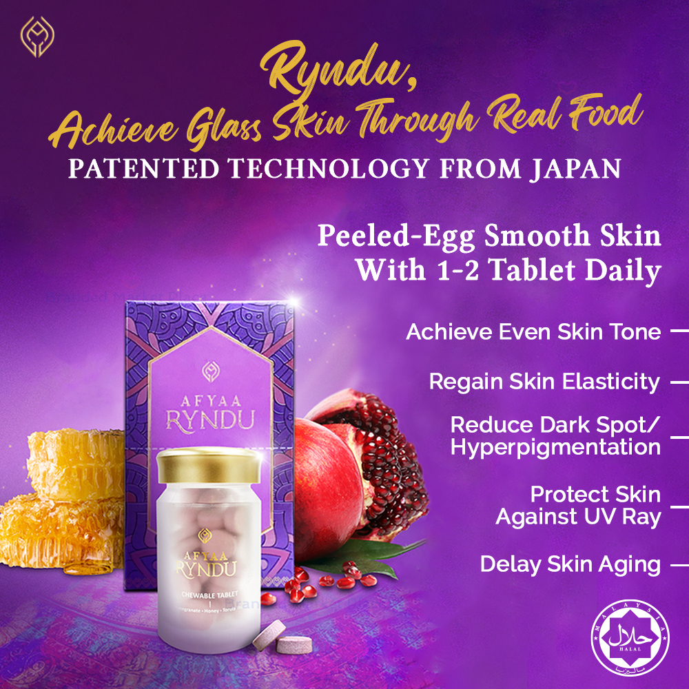 AFYAA Ryndu Chewable Tablet (30s) | Skin Brightening, UV Protection ...