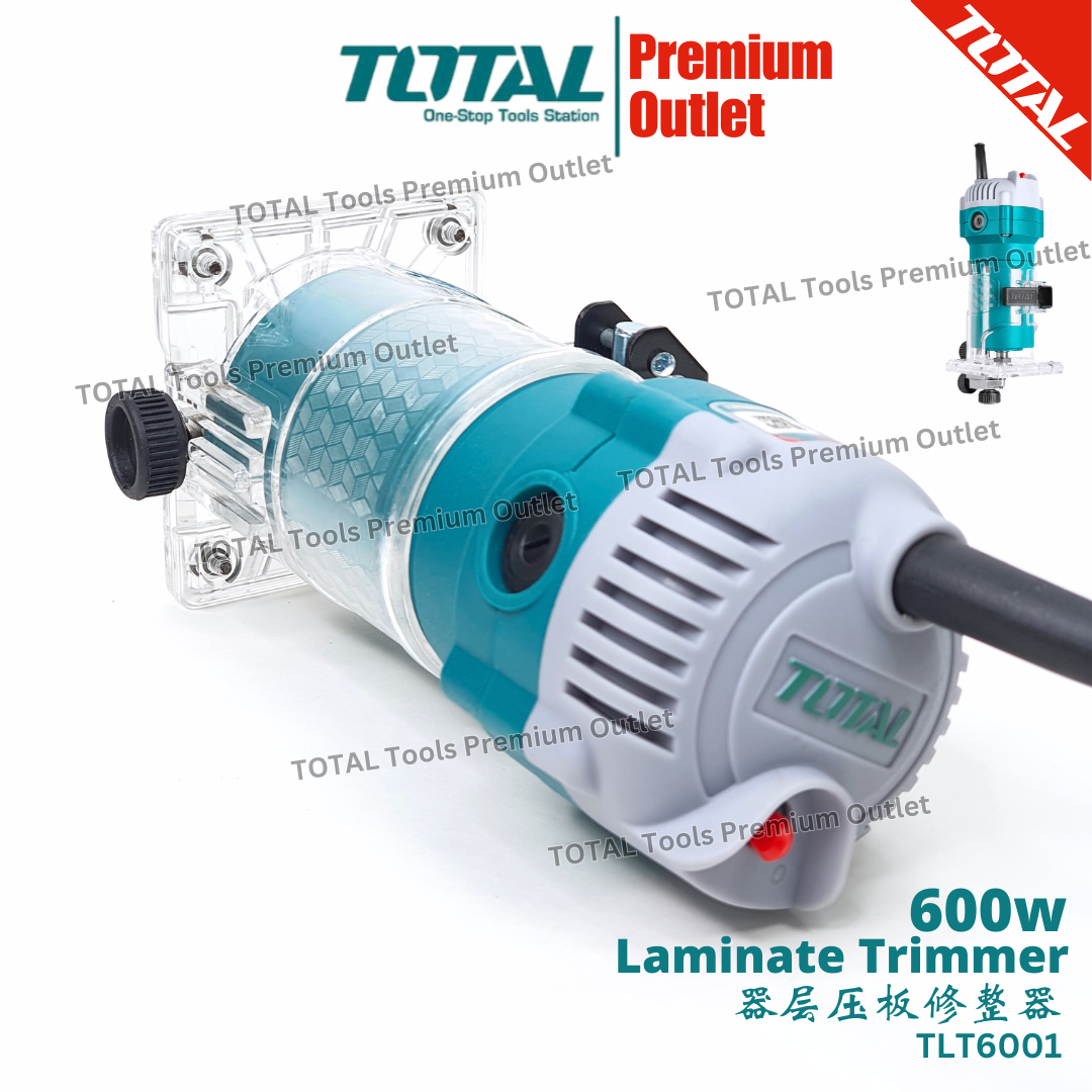 TOTAL Tools Corded 600W Laminate trimmer 6mm/1/4" with extra 1 set ...