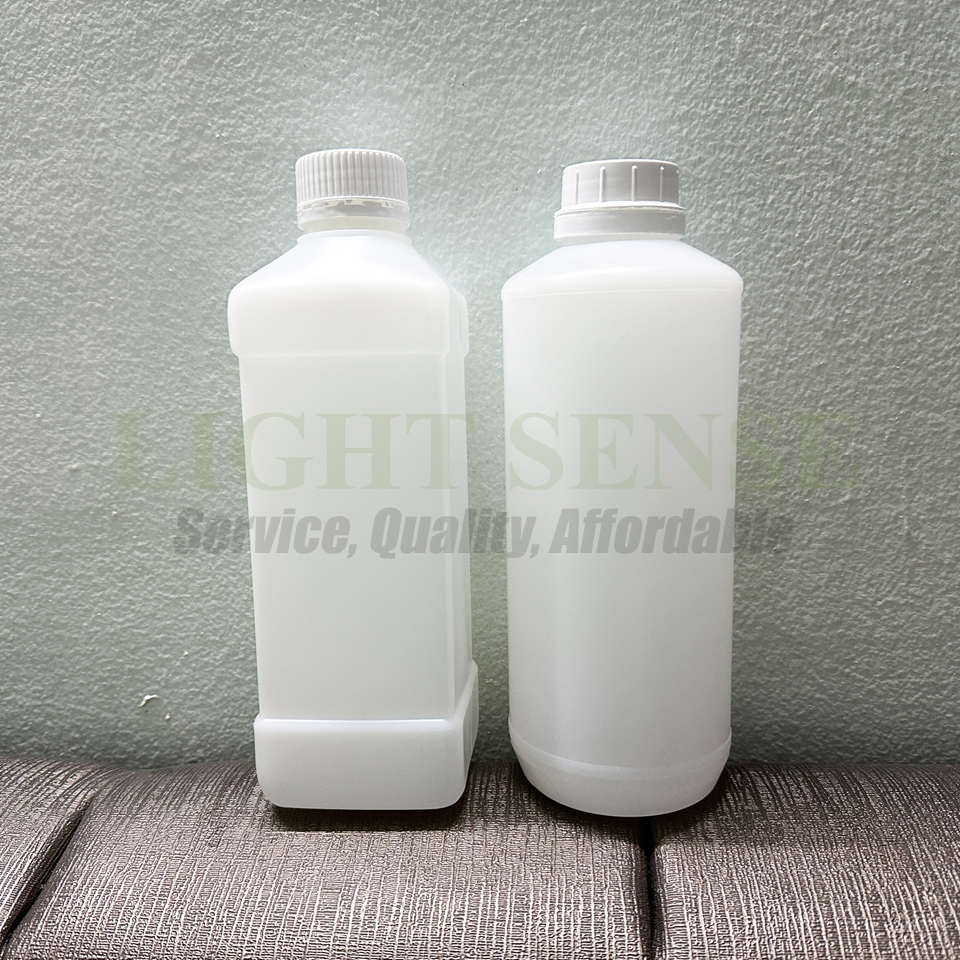 1Liter Semi Transparent HDPE Plastic Bottle with Cap and Insert / Botol ...