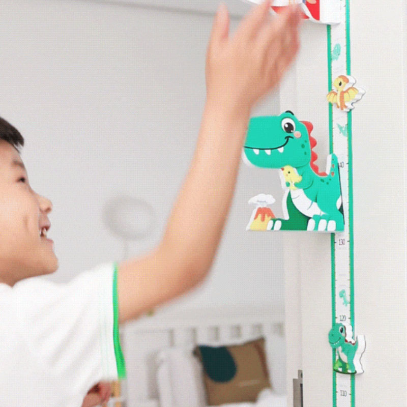 Height Wall Sticker Kids Cute 3D Cartoon Magnetic Height Measurement ...