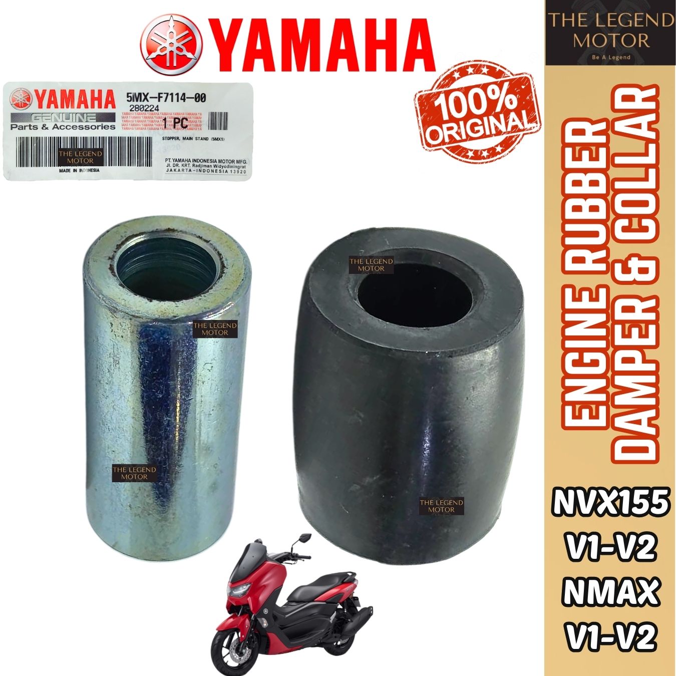 NMAX V1-V2 NVX155 Engine Mounting Bush Rubber Damper Swing Arm Enjin ...