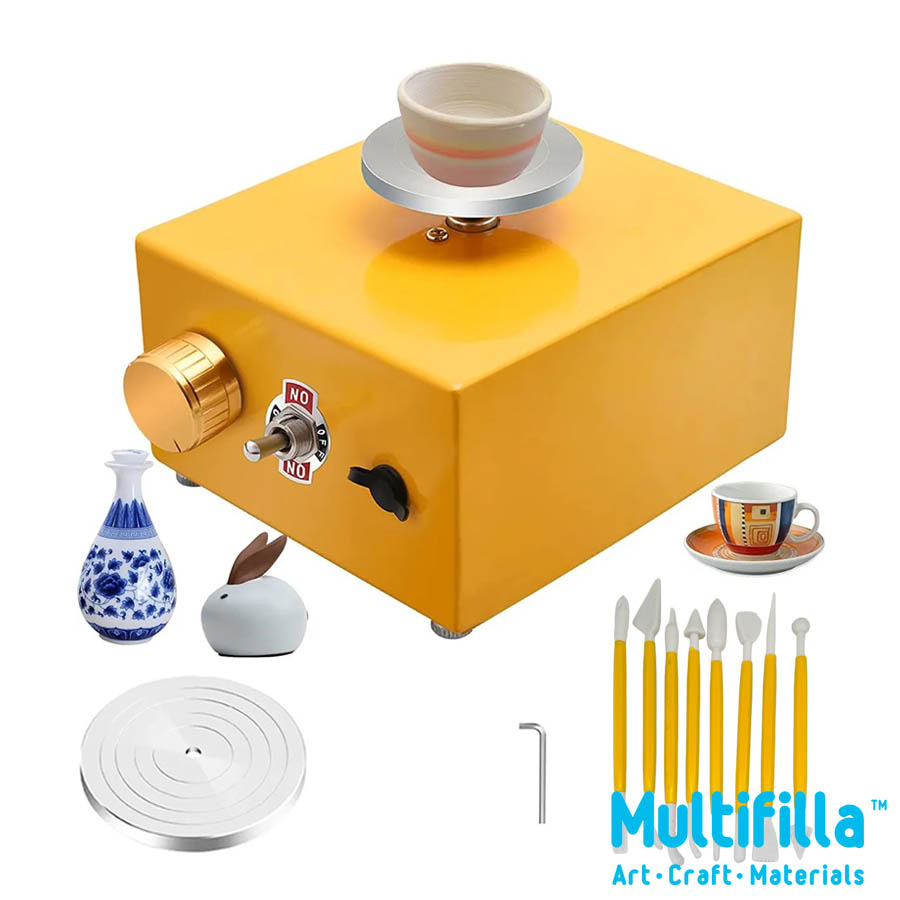 Mini Pottery Wheel 220V with UK Plug - Ceramic Turntable/ Portable ...