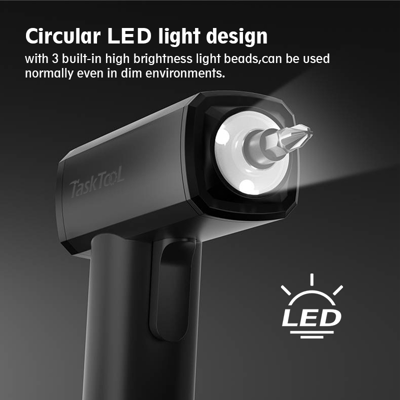 TASKTOOL Cordless Electric Screwdriver Minimalist Design 4N.M Torque ...