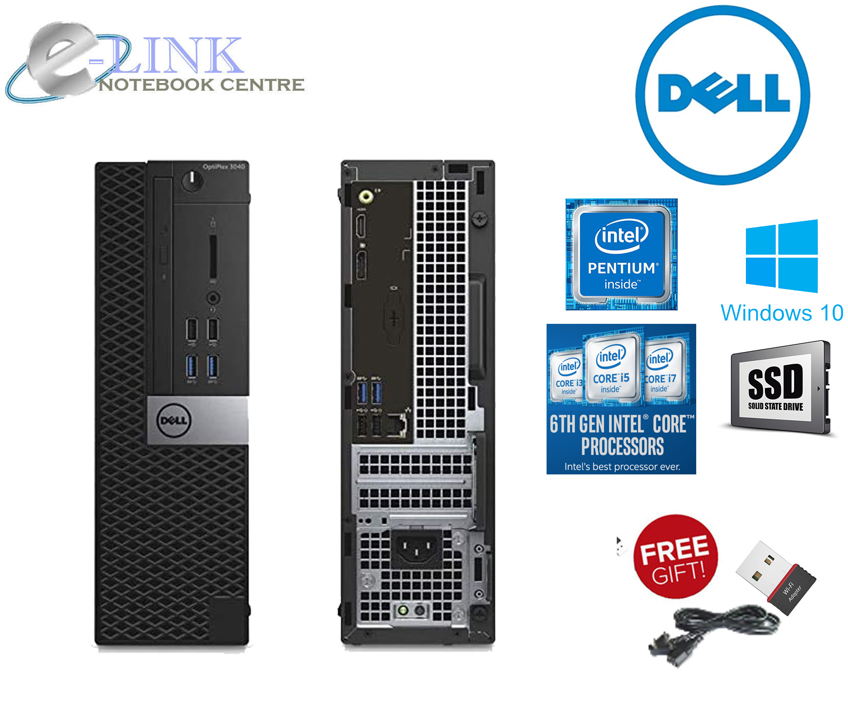 ( DELL i3 i5 Pentium 6th Gen Refurbished Window 10 ) DELL OPTIPLEX 3040 ...