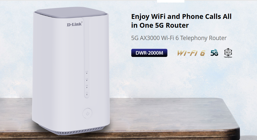 D-Link DWR-2000M 5G AX3000 Wi-Fi 6 CPE 2.5G WAN/LAN + RJ11 Vo5G/LTE Wireless Router | Shopee ...