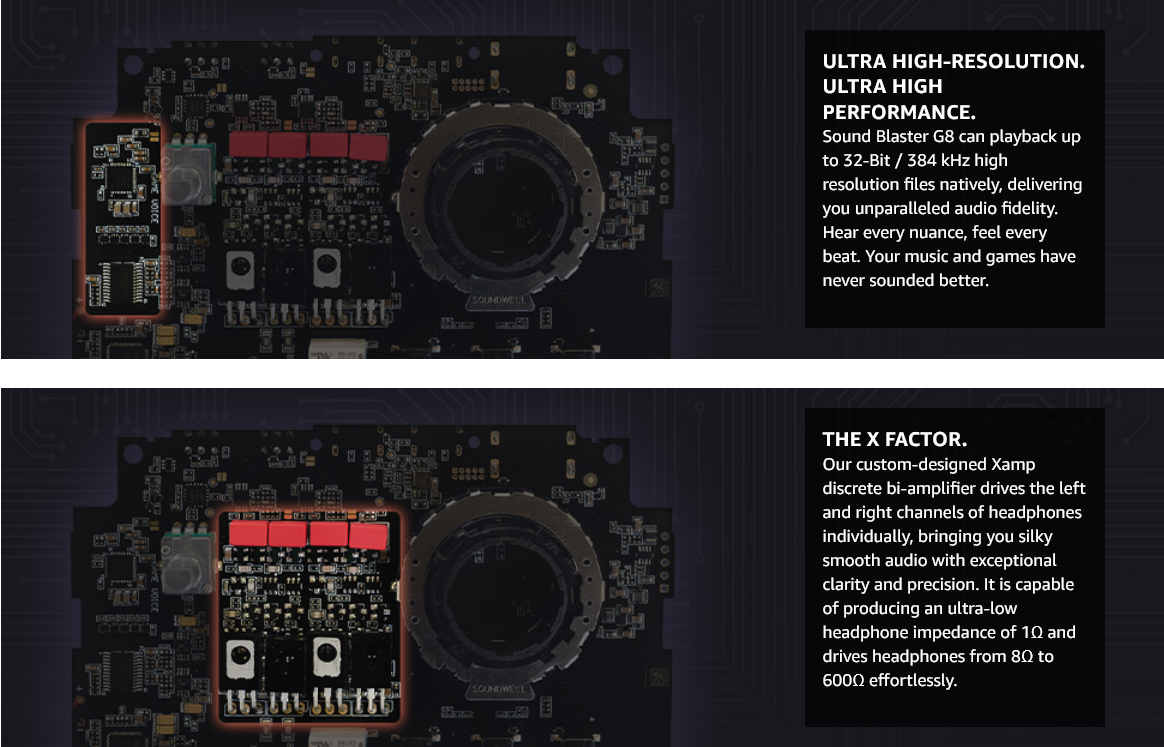 Creative Sound Blaster G8 Hi-Res Gaming DUAL USB DAC and Amp(SB1900)for ...