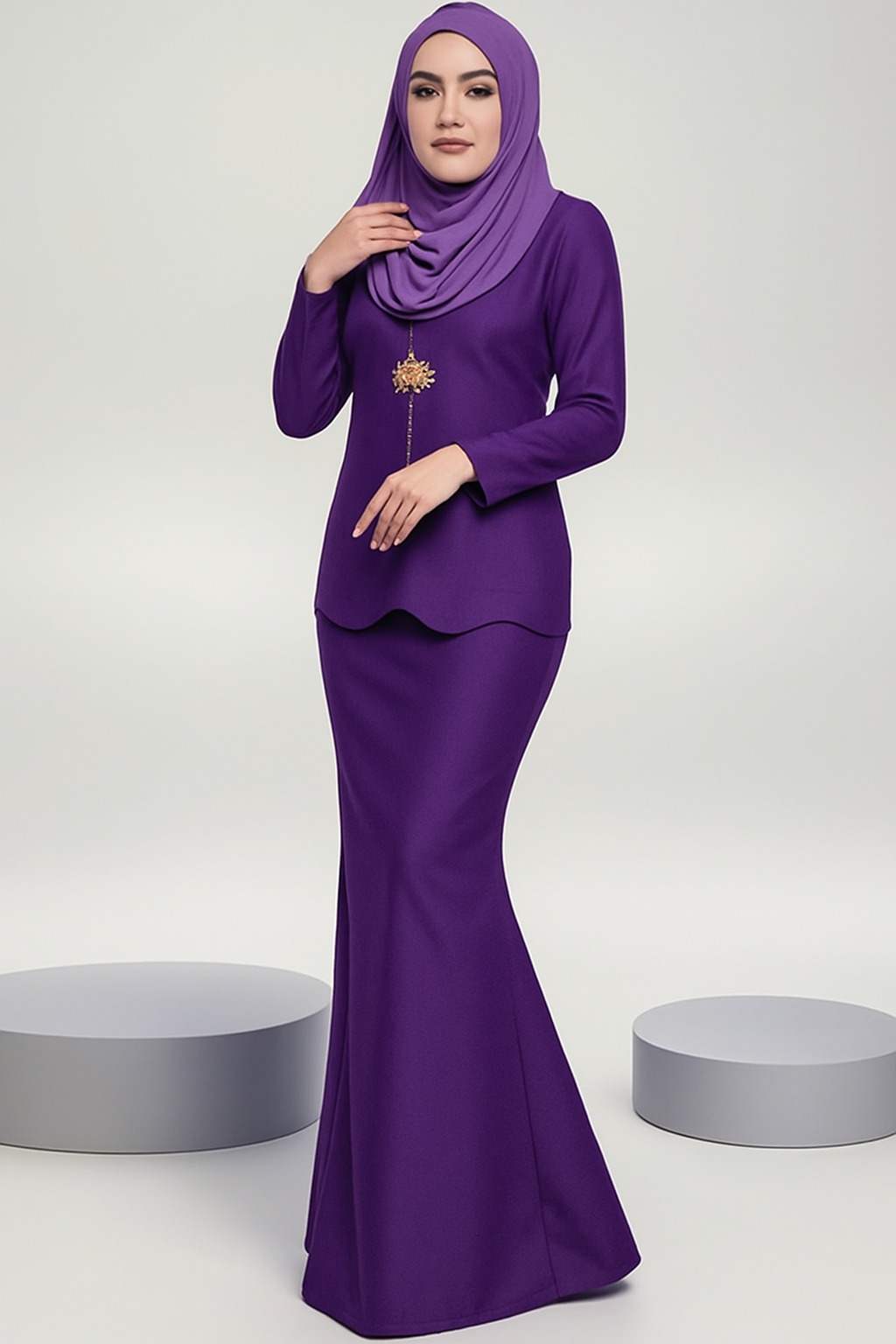 Baju Kurung Como Crepe Multi-Warna S-XXL | Design Elegant dengan Sulaman Eksklusif | Shopee Malaysia