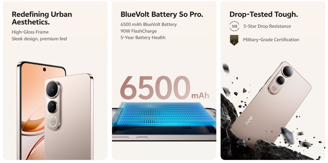 vivo V50 Lite 5G (8+256GB/ 12+256GB/ 12+512GB) SONY IMX882 Sensor l ...