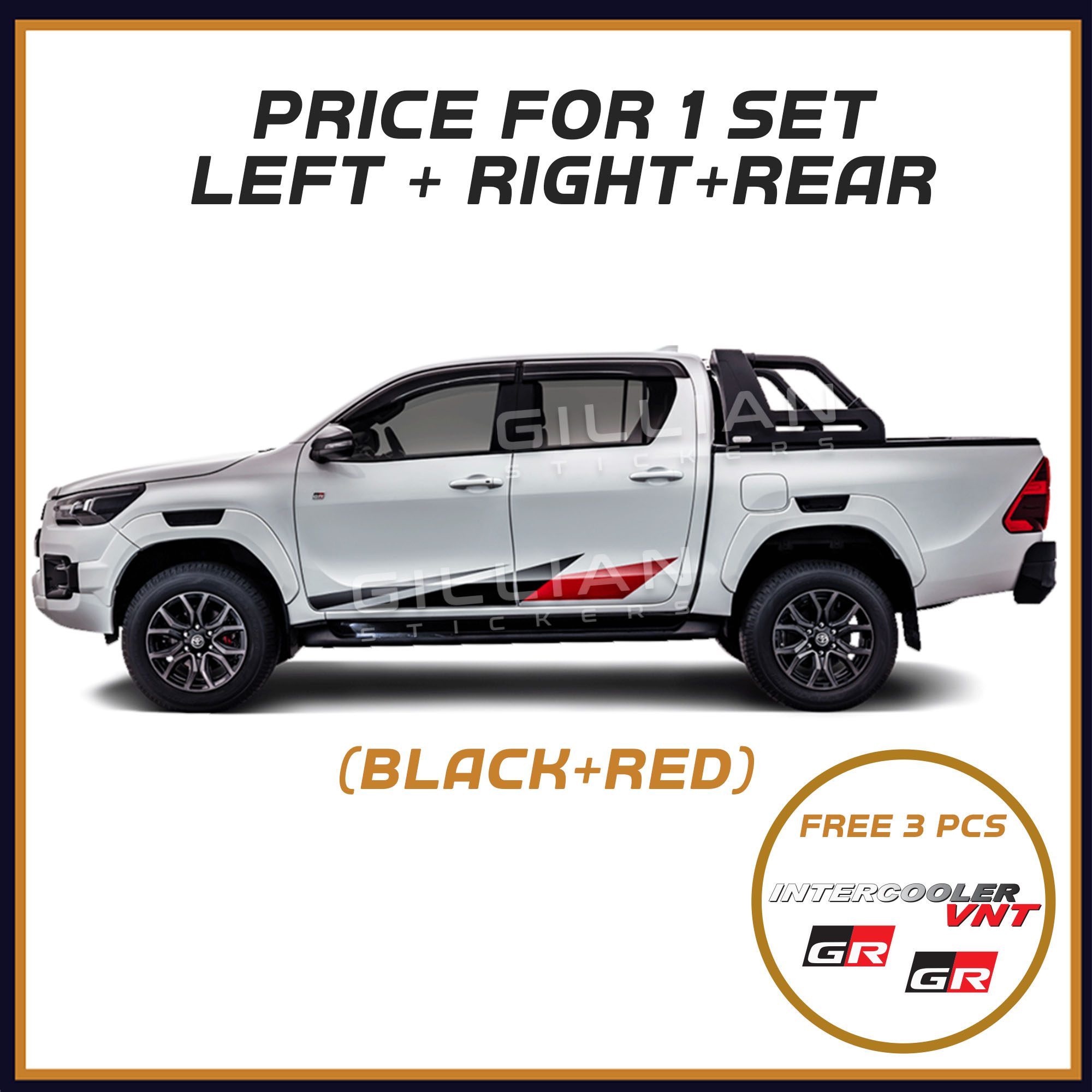 Hilux GR Sport 2023 Body Car Sticker Decal Revo Vigo Waterproof ...