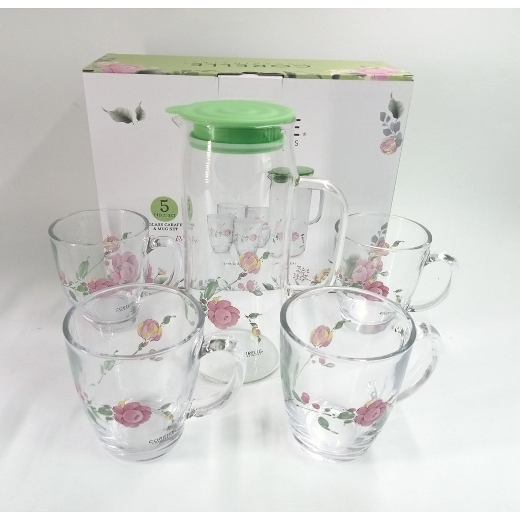Corelle Coordinates 5pc Set Water Set Pyrex Country Rose Sakura 5pcs ...