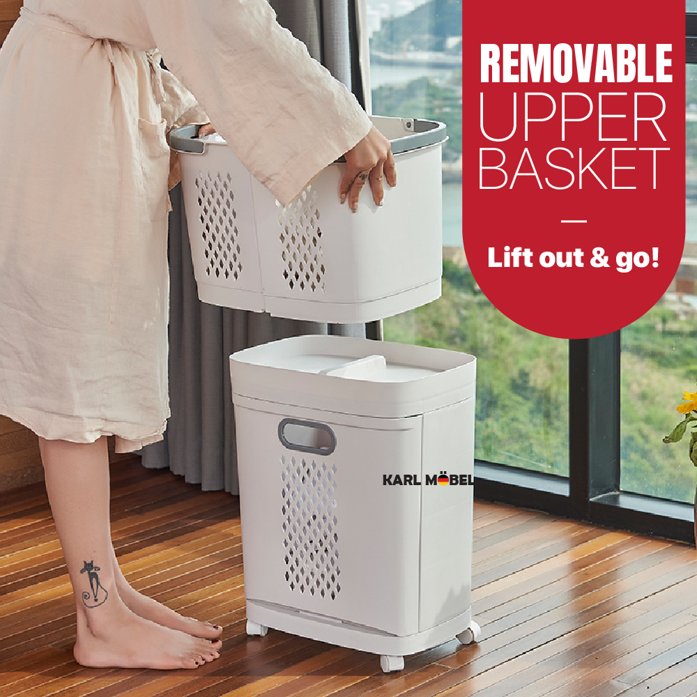 Laundry basket Multifunction Modern Clothes Basket Bakul baju dobi ...