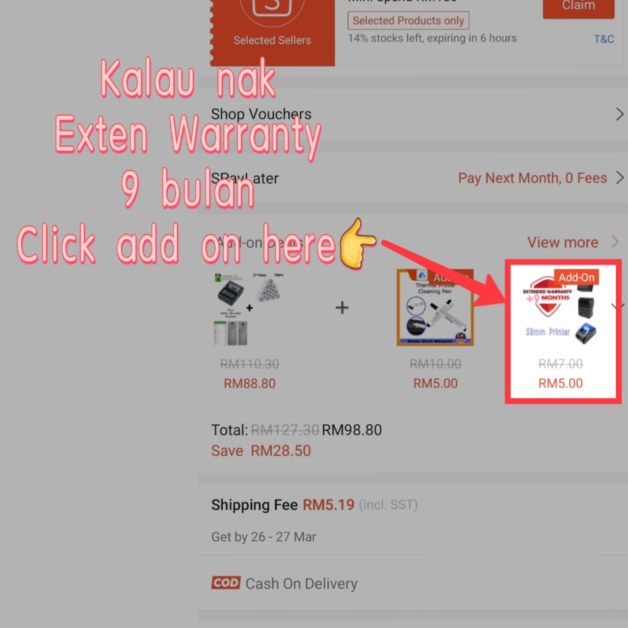 MPT - 4D Thermal Printer 58mm , 万字打印机-可调字体大小 | Shopee Malaysia