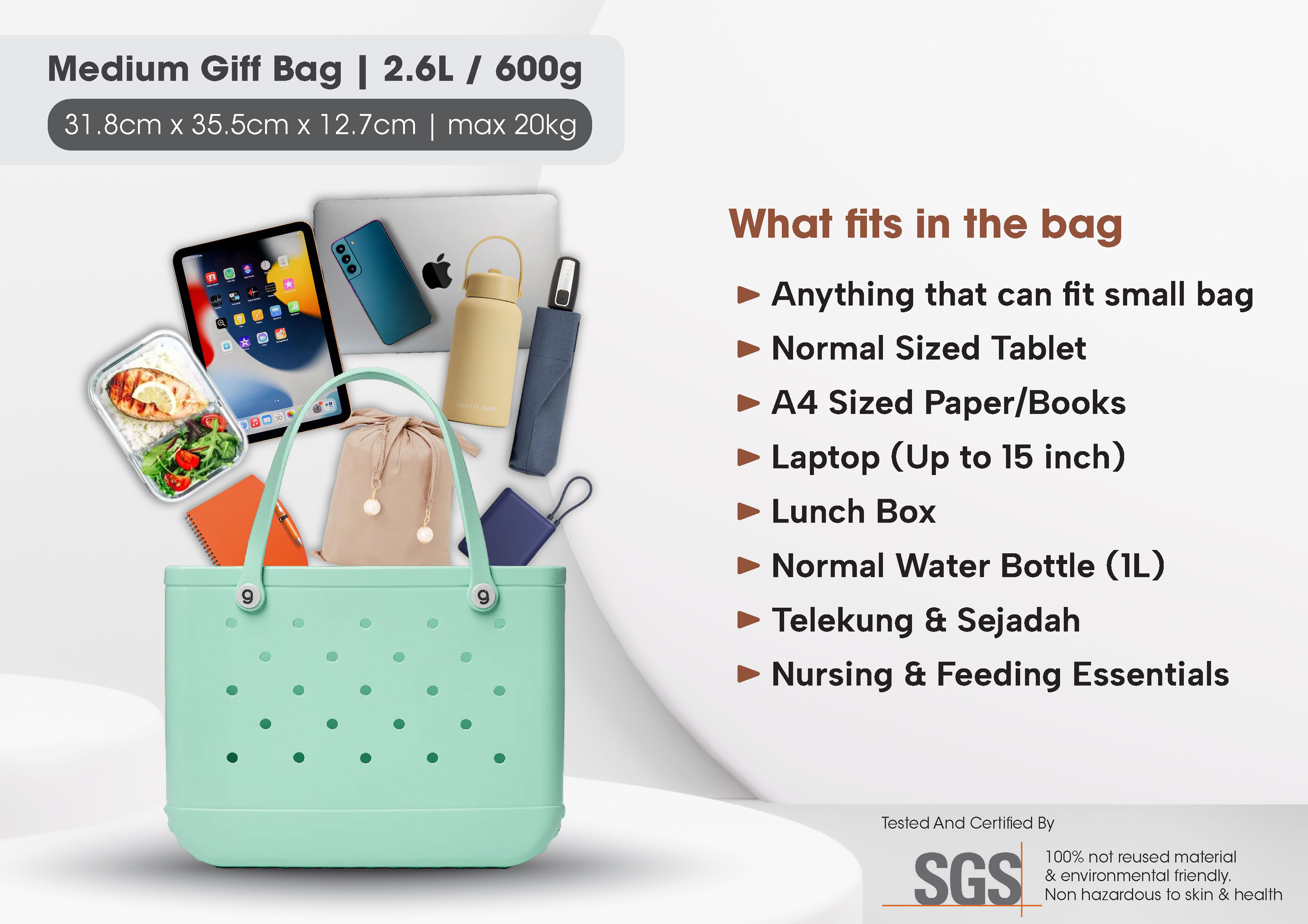 [Medium] GIFF Bags - All Color Medium Size Waterproof Totebag Tote ...