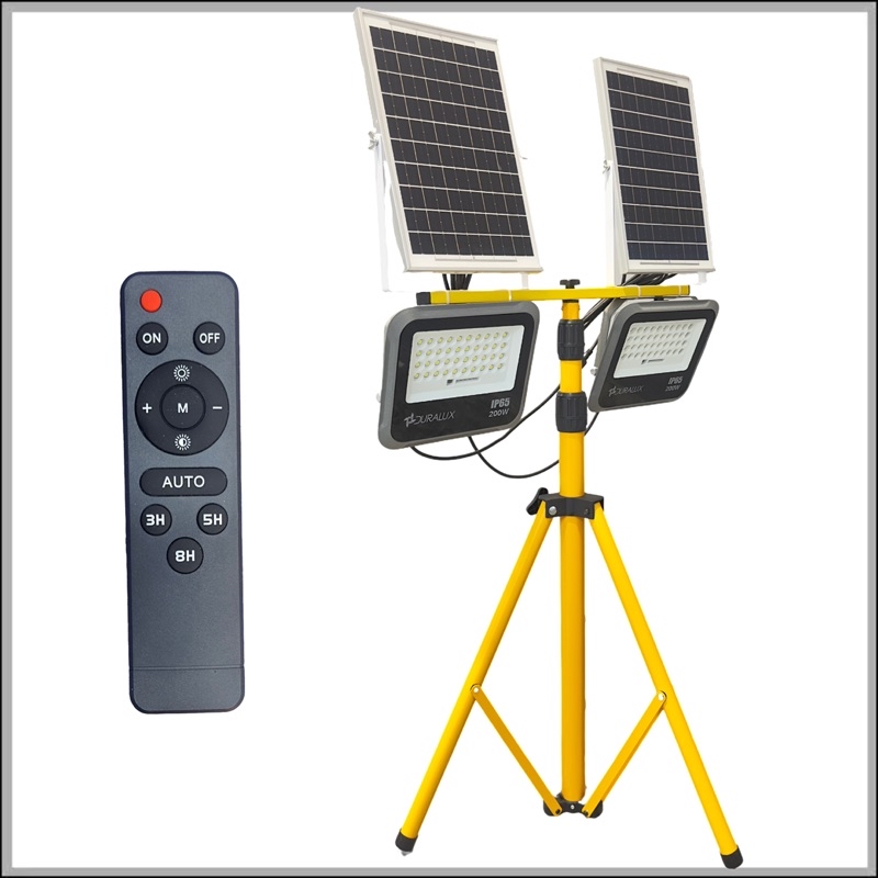 HEAVY DUTY 1000W Complete Set Portable LED Solar Light Tripod Stand ...