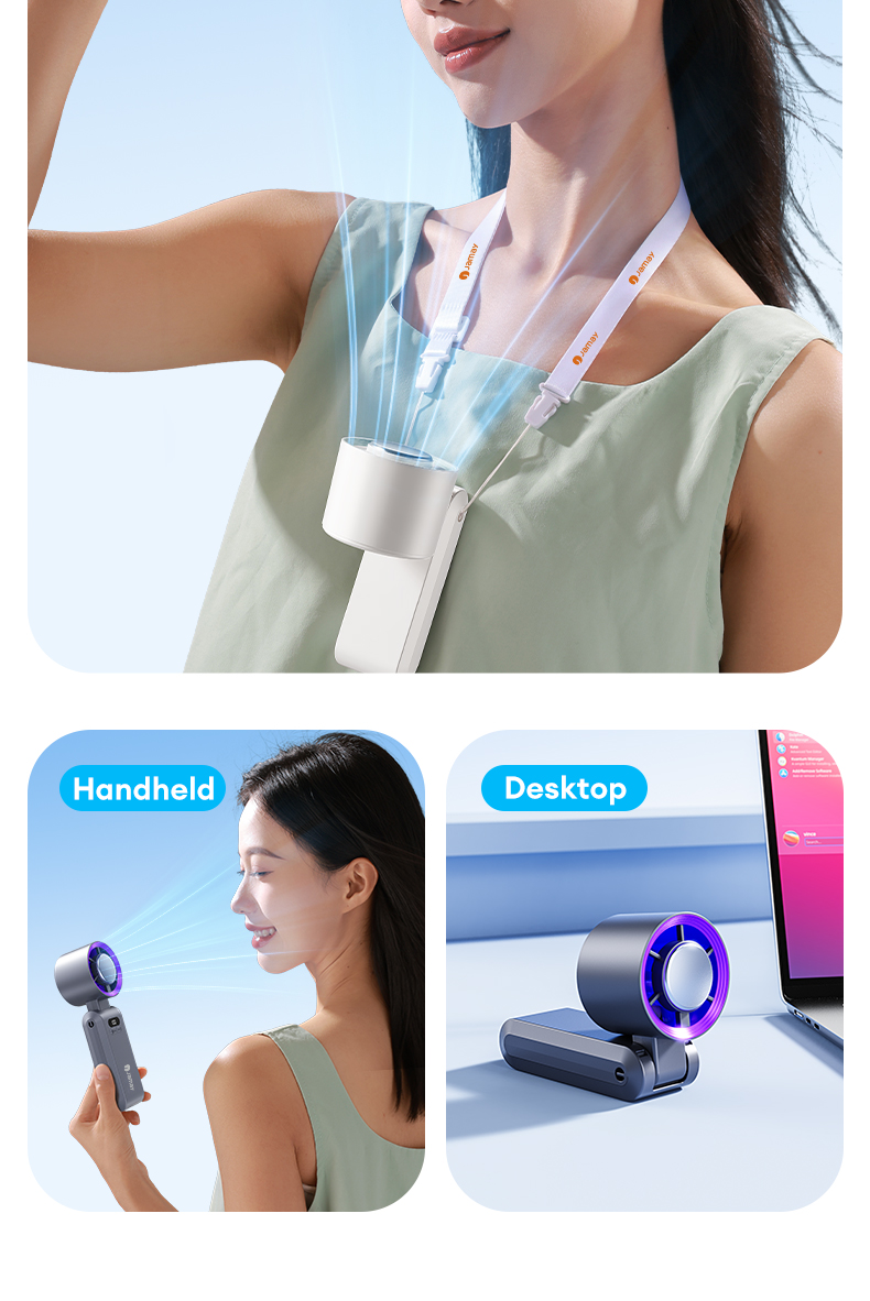 JAMAY Fan Portable Turbo Fan High Speed kipas mini 135° folding fan ...