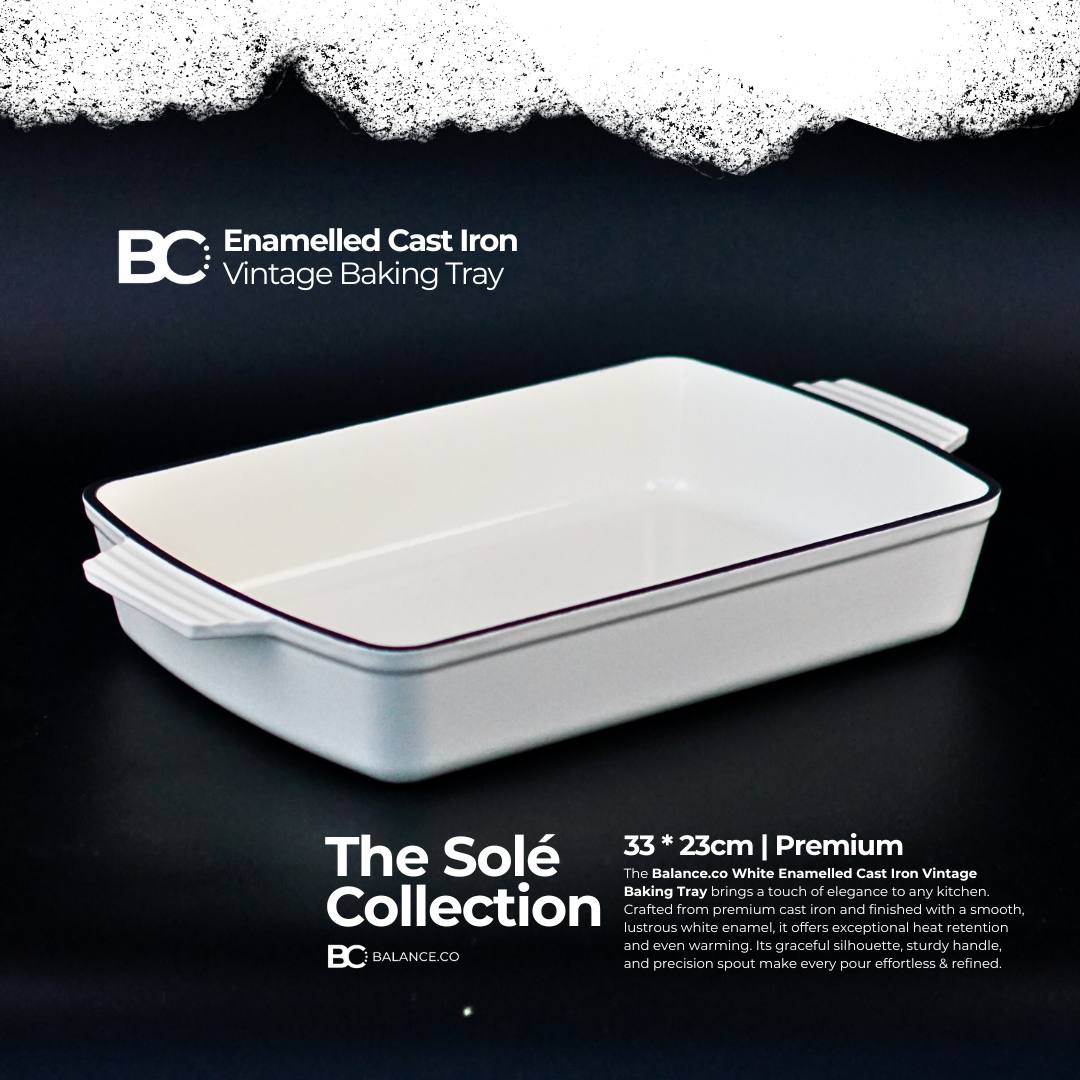 Balance.co Enameled Cast Iron Vintage Baking Tray | 33cm x 23cm ...