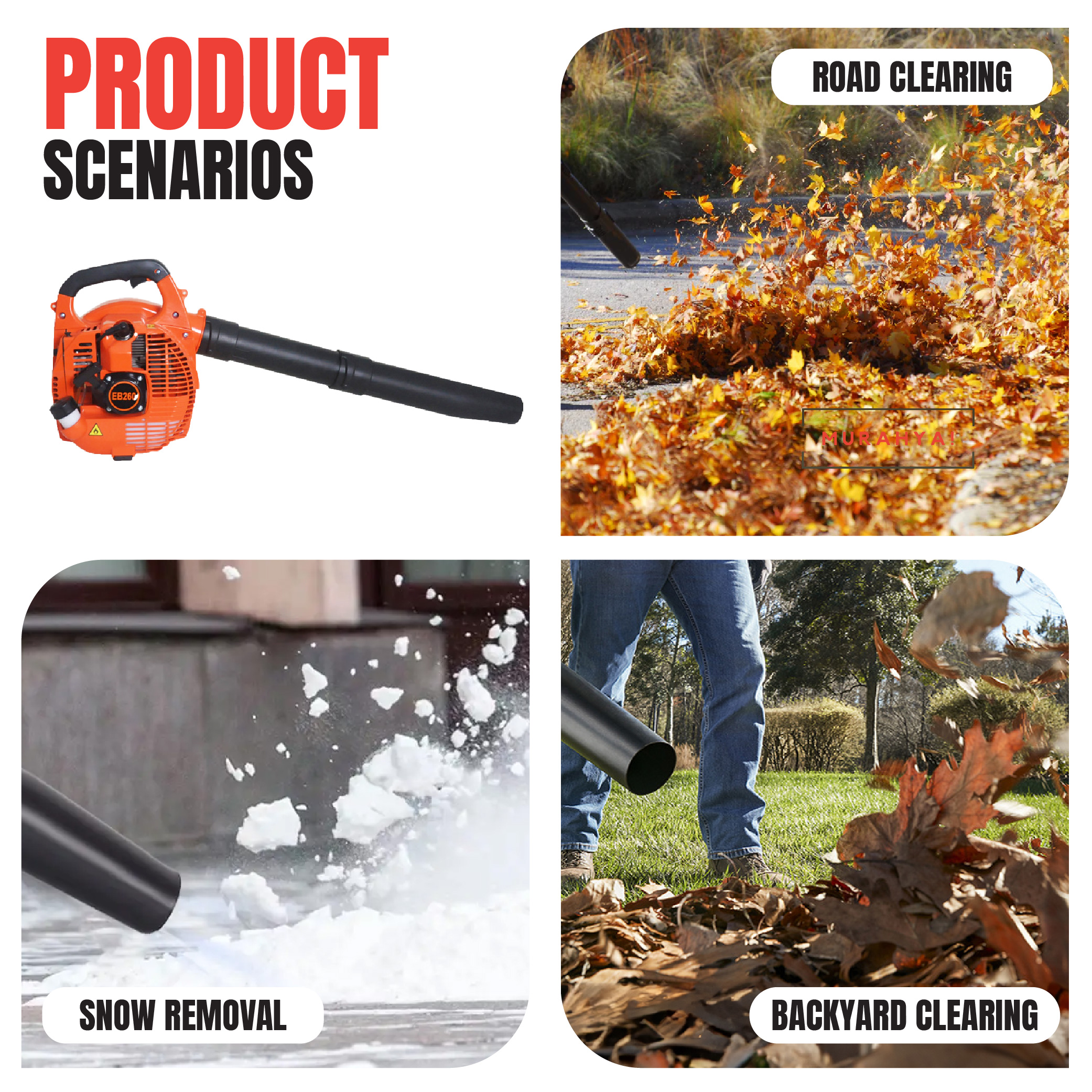 Blower Angin Leaf blower Cordless Petrol Heavy Duty EB260 Air blower ...