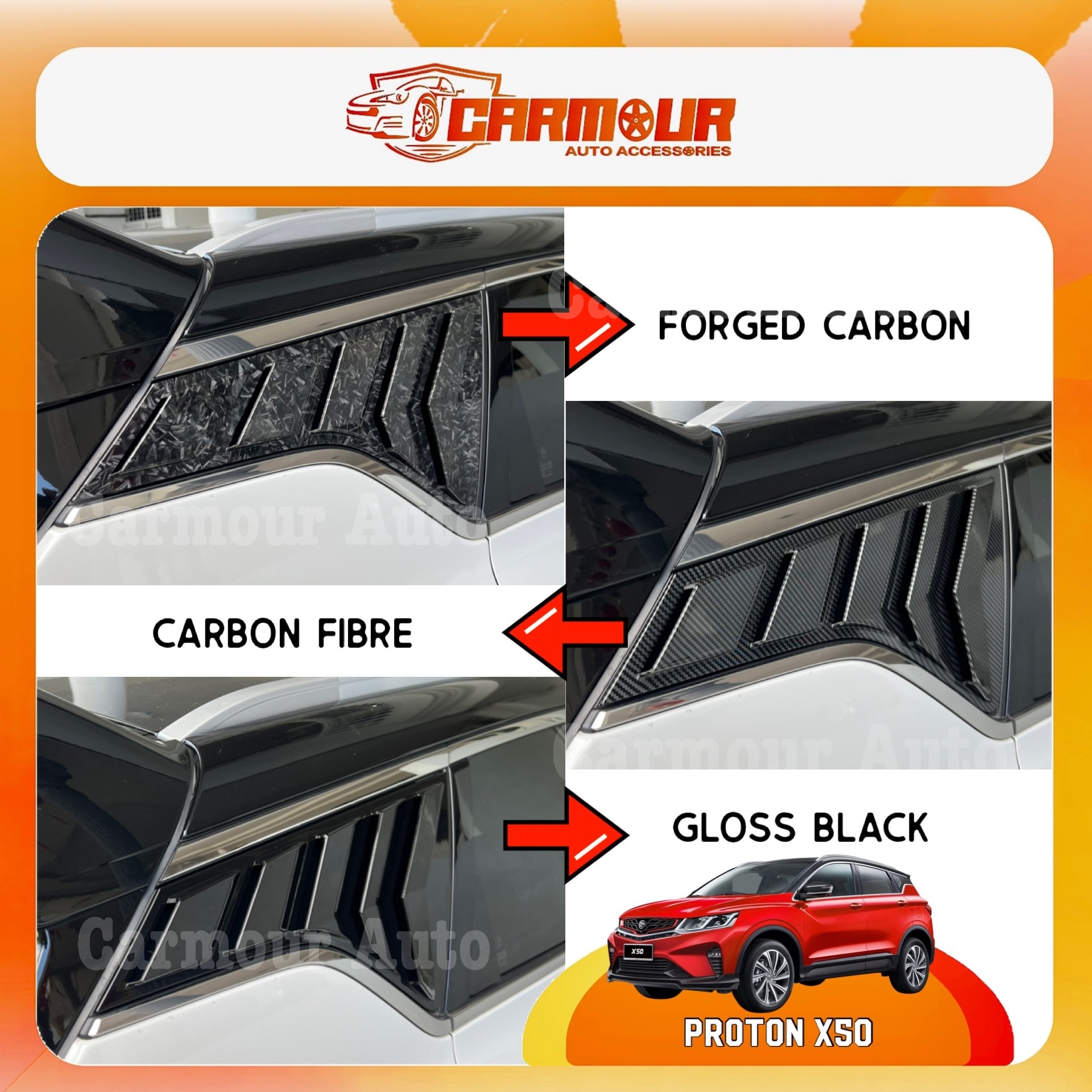 Proton X50 / X50 Facelift 2025 Rear Window Cover Mustang Window Cover ...