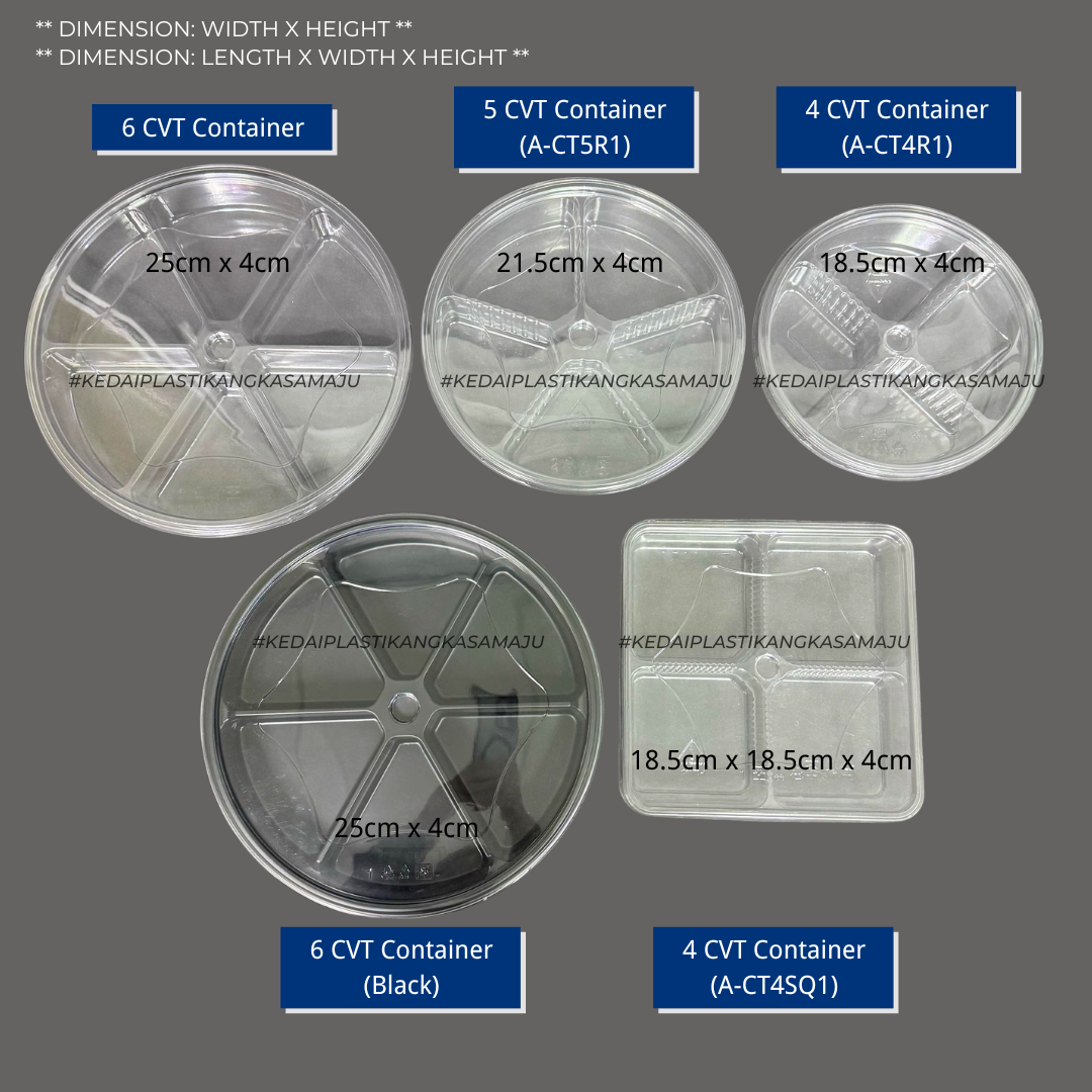 [50sets/carton] 6 Cavity Container with Lock - Bekas Kuih Raya ...