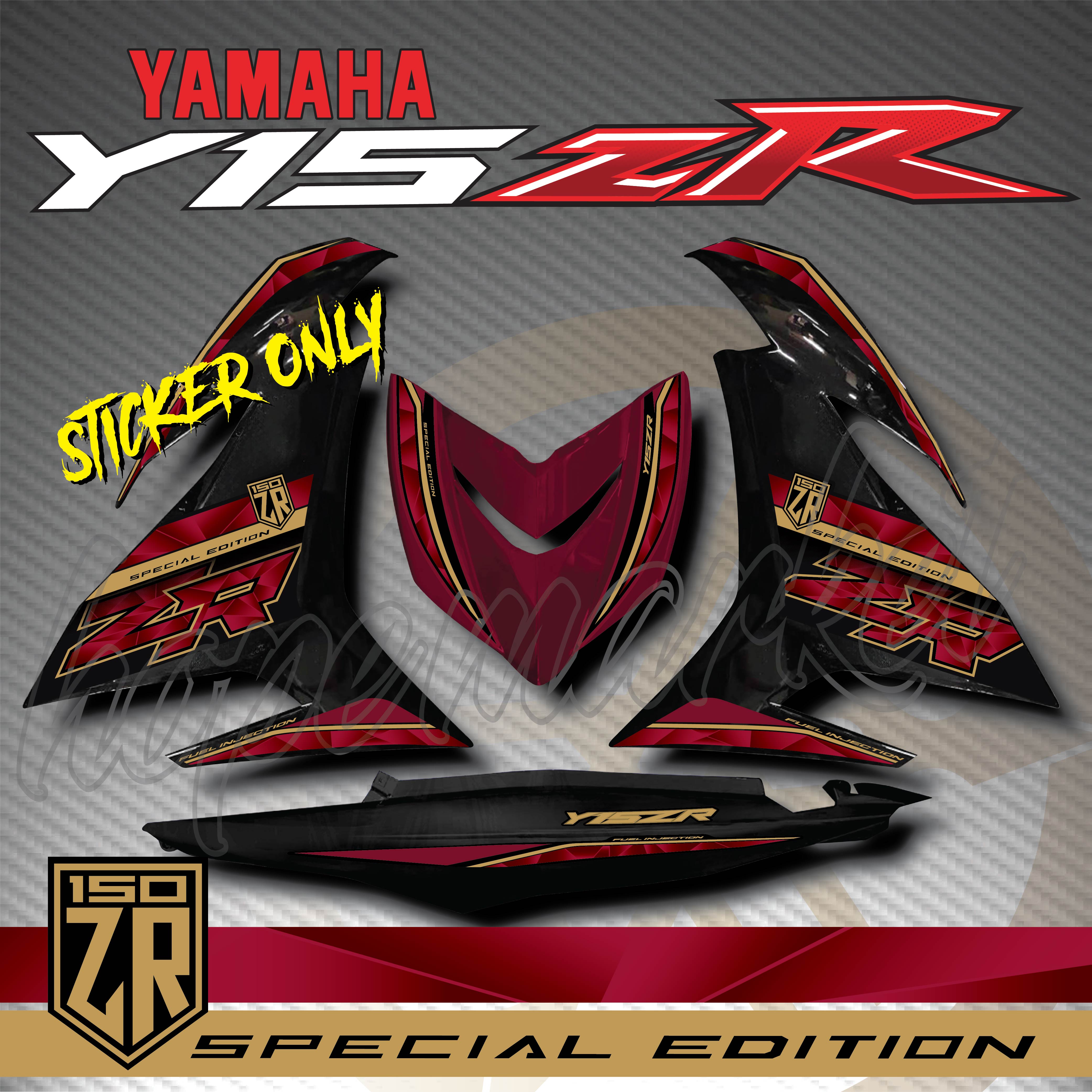STRIPE MOTOR YAMAHA Y15ZR Y15 2025 NEW DESIGN (324) CUSTOM BODY STICKER ...