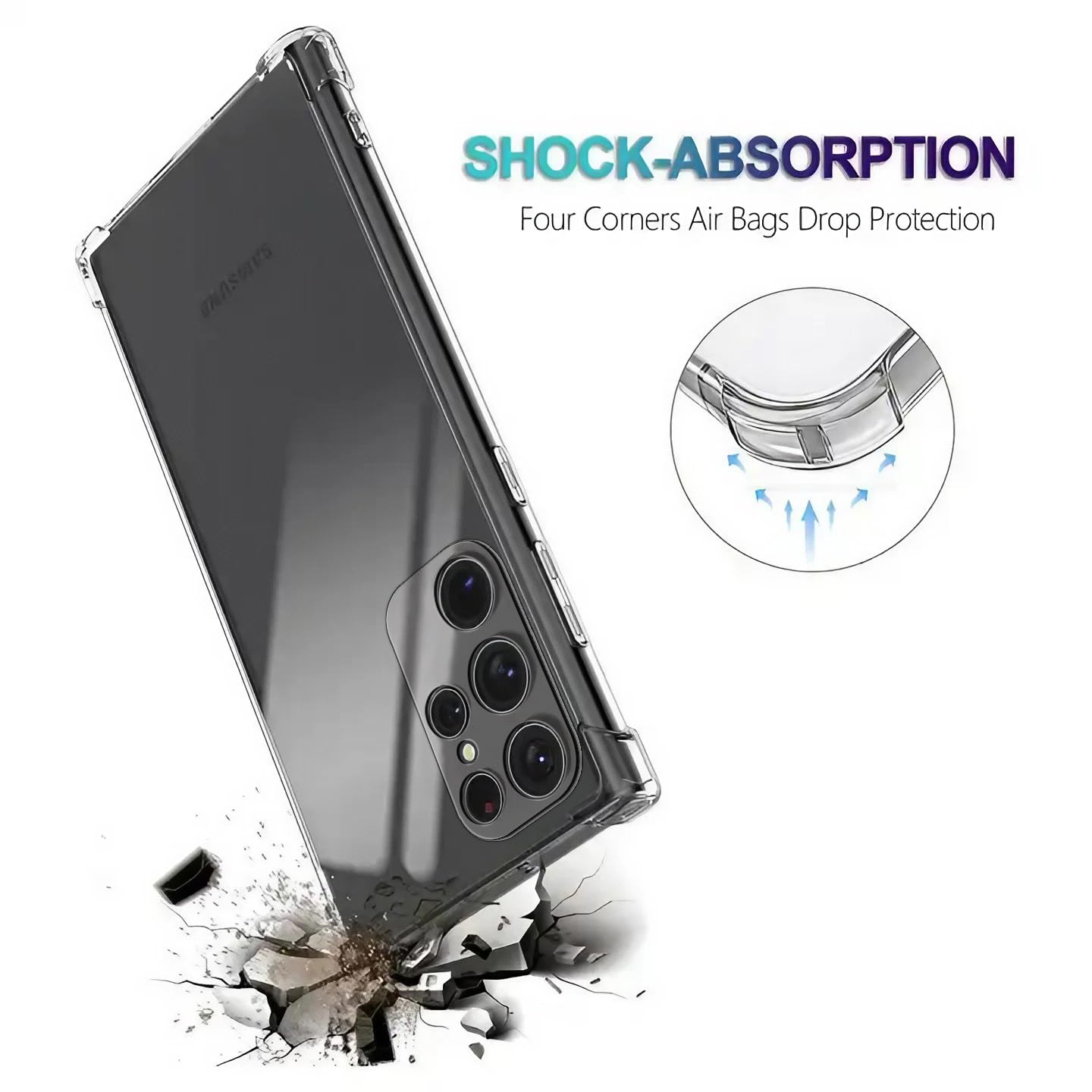 Creative Transparent Back Casing Cover For Samsung Galaxy S23 ULTRA/S23 ...