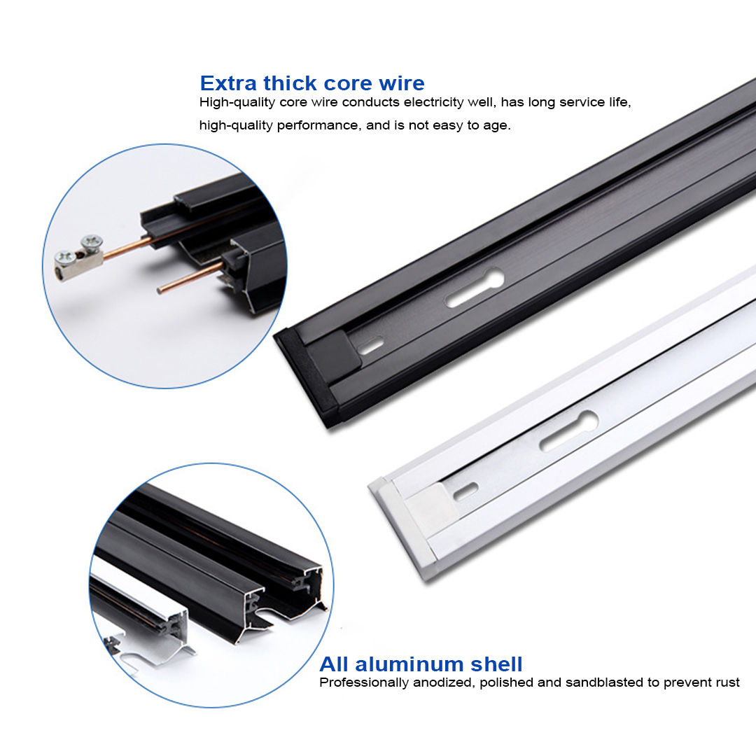 1 Meter / 2 Meter Track Rail Lampu LED Track Tracklight Track Rail ...