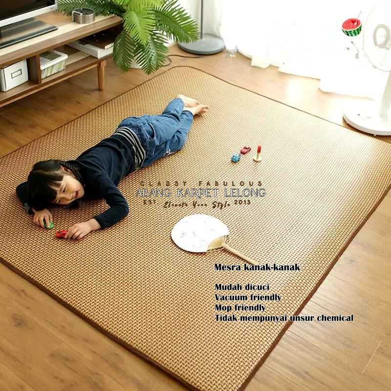 CLASSY Bamboo Japanese Carpet/ Tikar Buluh Moden/ Balcony Summer Mat ...