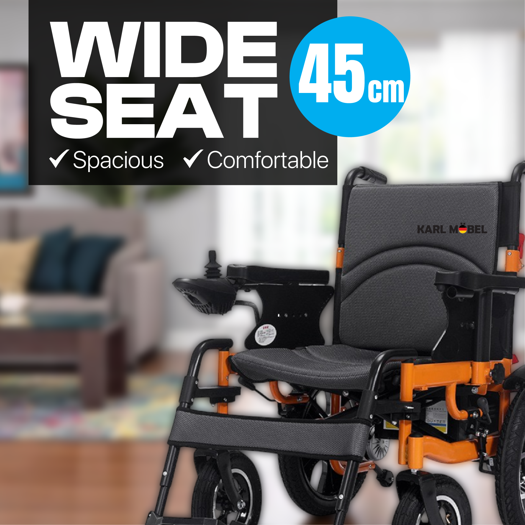 Kerusi Roda Elektrik Wheelchair Electric Lightweight Foldable Travel ...
