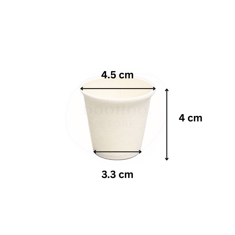 [+-100 pcs] 1.5 oz paper sampling cup white sample test cup paper cup ...