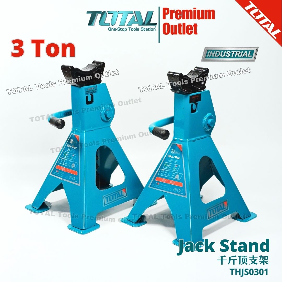 TOTAL Tools 2 ton / 3 ton Jack stand ( Large saddle, more stable ...