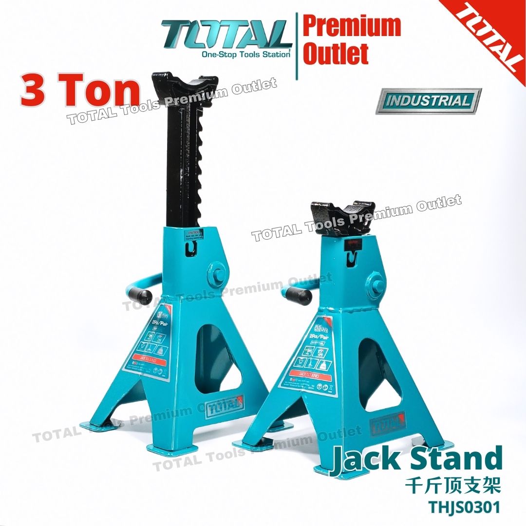 TOTAL Tools 2 ton / 3 ton Jack stand ( Large saddle, more stable ...