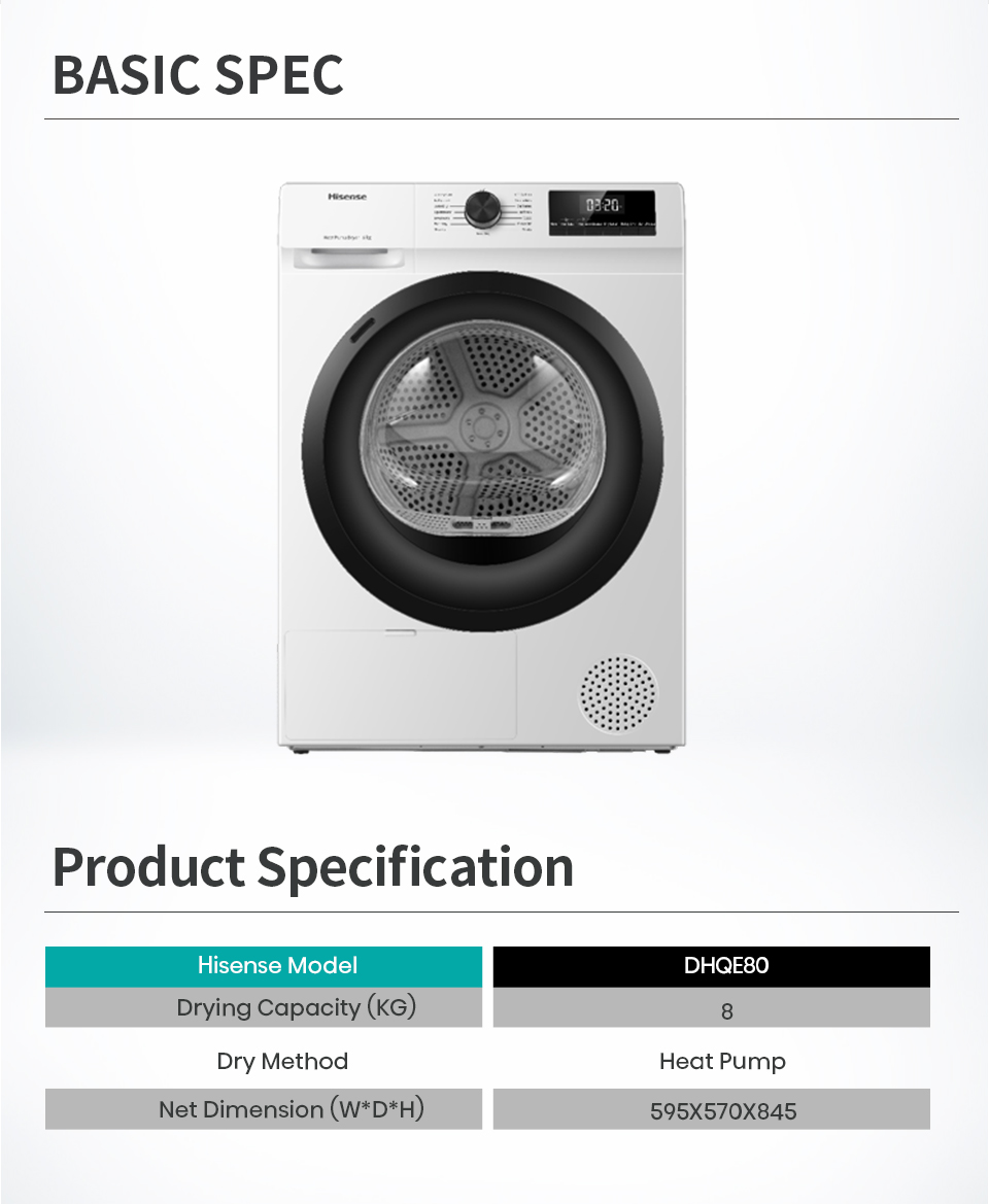 (COMBO) HISENSE 9.5kg / 10.5kg Front Load Washer WF95N1 / WF105N1 ...
