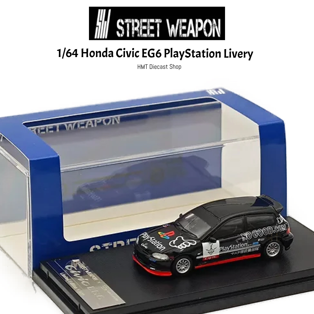 STREET WEAPON 1/64 Honda Civic EG6 Rothmans Livery / Play Station ...