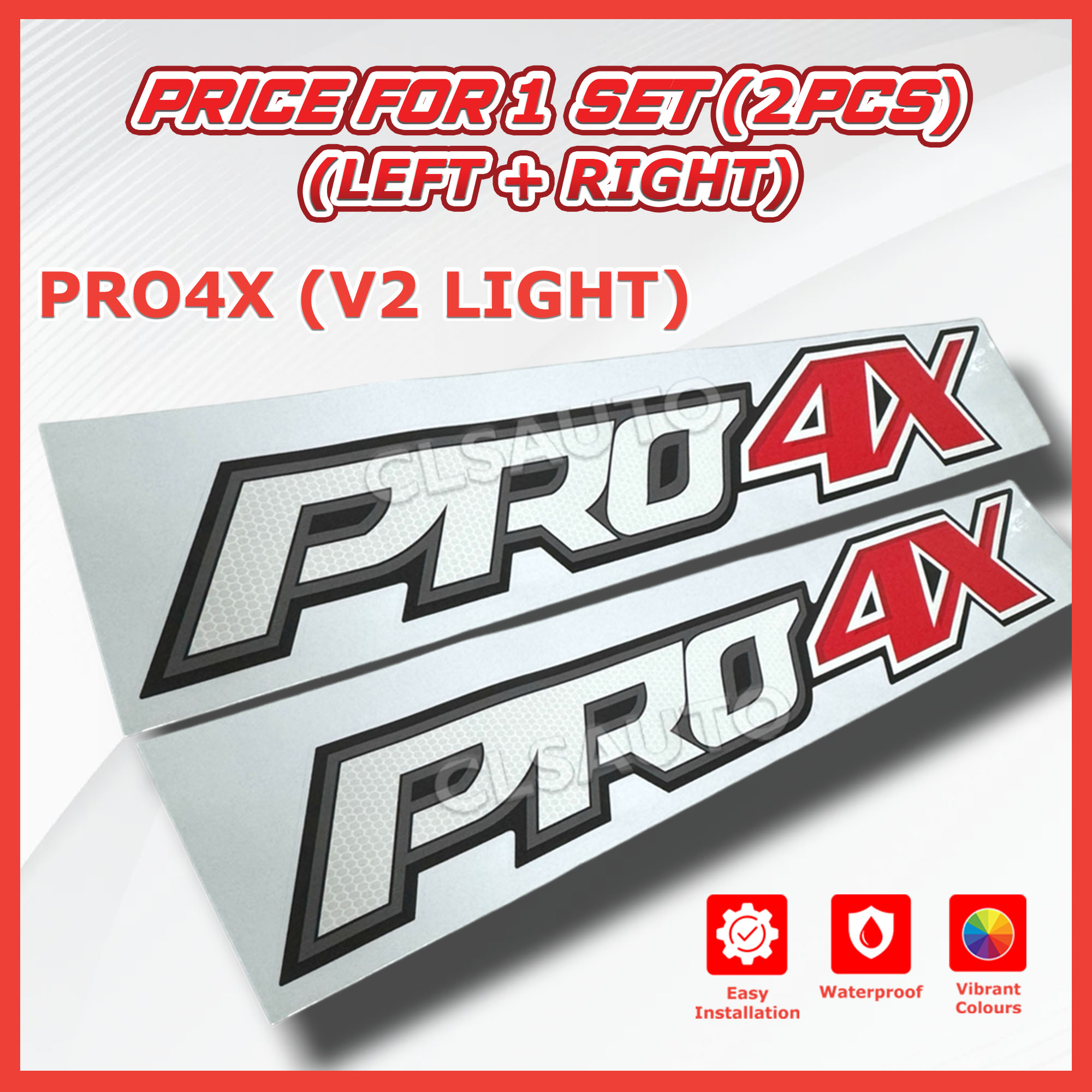 PRO4X Sticker Car Navara Decal Nissan Hilux Ranger Fortuner Offroad 4x4 ...