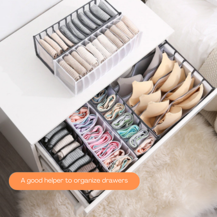 Closet Organizer Tudung Socks Organizer Separated Underwear Storage Box ...