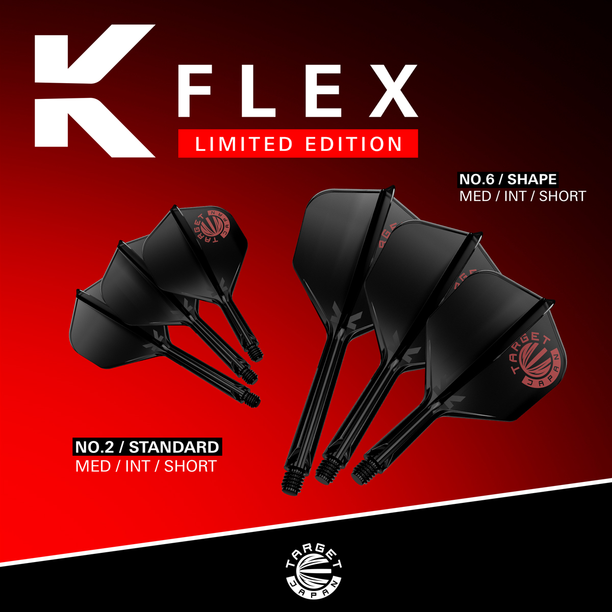 TARGET K FLEX DARTS FLIGHT -【 No.2/No.6】Limited Edition K-Flex ...