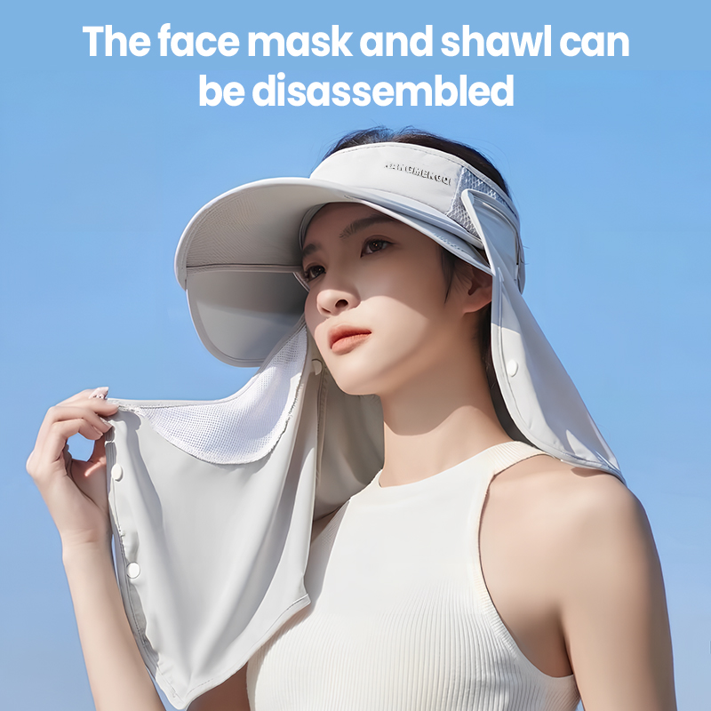 Sun Hat Women's UV Protection Hat With Face Mask Outdoor Sports ...