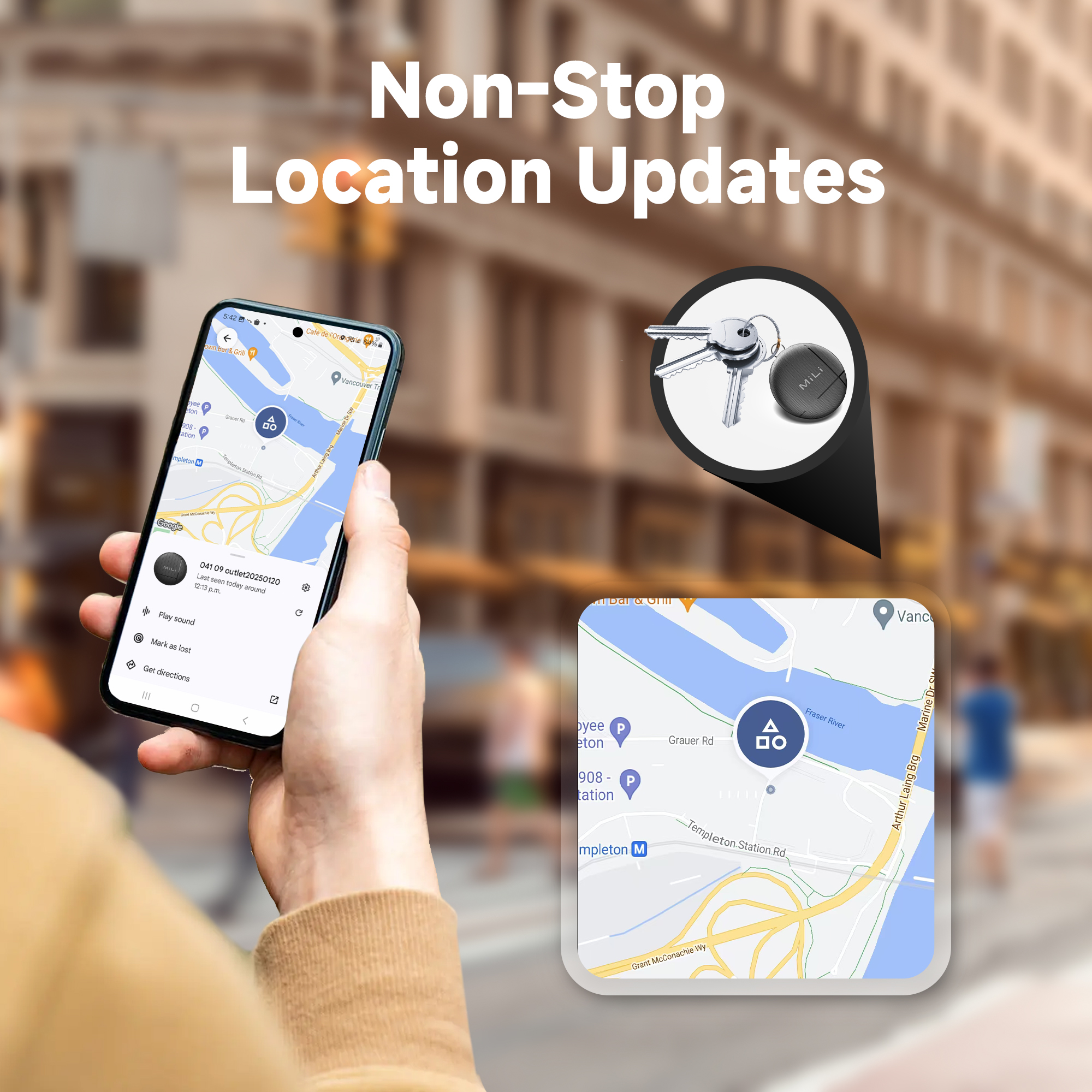 [MY] MiLi MiTag GPS Bluetooth Tracker for Android IOS Anti Lost ...
