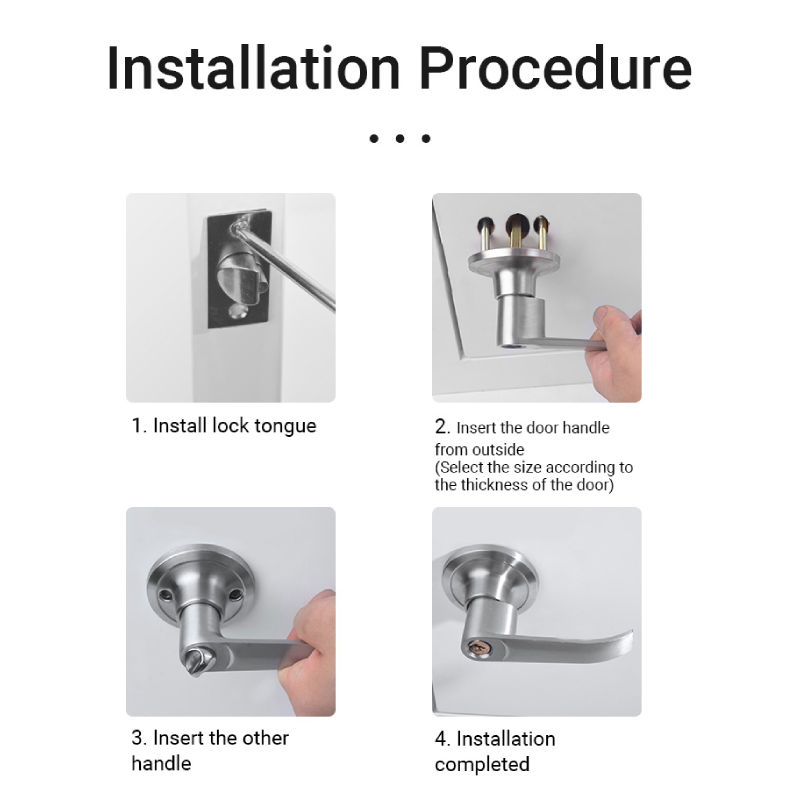 DIY MAX Door Lock Set Tombol Pintu Rumah Tubular Lever Cylindrical ...